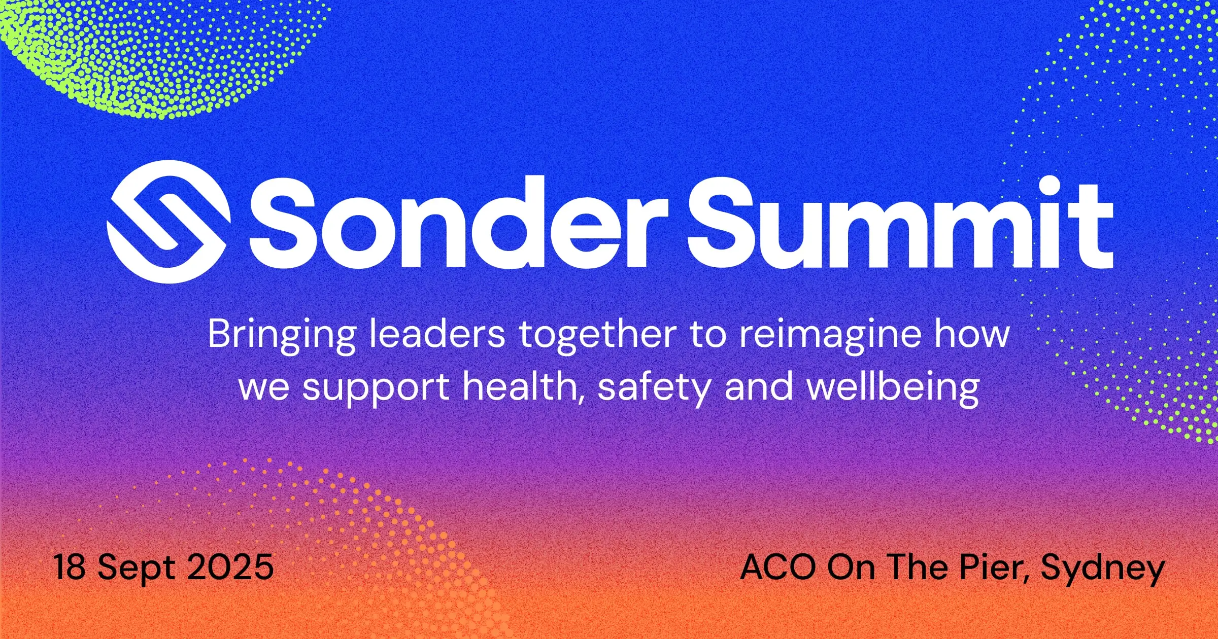 Sonder Summit | Health, Safety and Wellbeing Leadership Conference